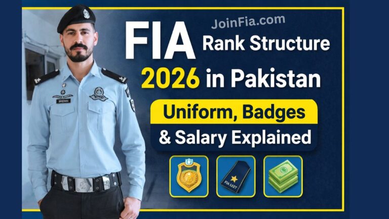 FIA Rank Structure 2026 in Pakistan – Uniform, Badges & Salary ...