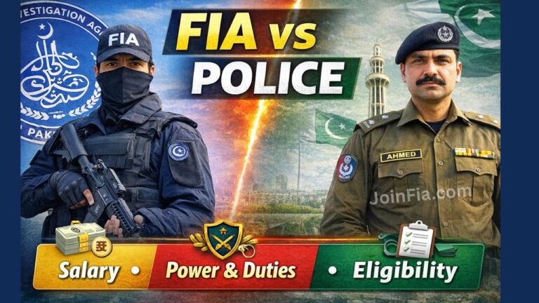 FIA vs Police Jobs in Pakistan – Salary, Power, Duties & Eligibility ...